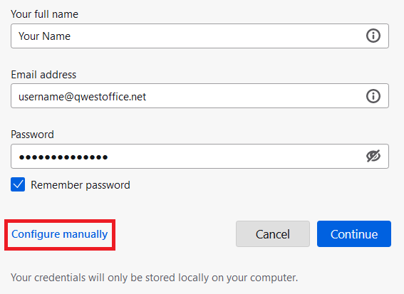 Configure Thunderbird for Windows – CenturyLink Office Configure Thunderbird for Windows – CenturyLink Office