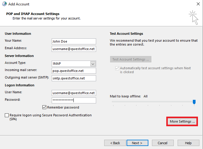 Configure Outlook 2019 for Windows – CenturyLink Office